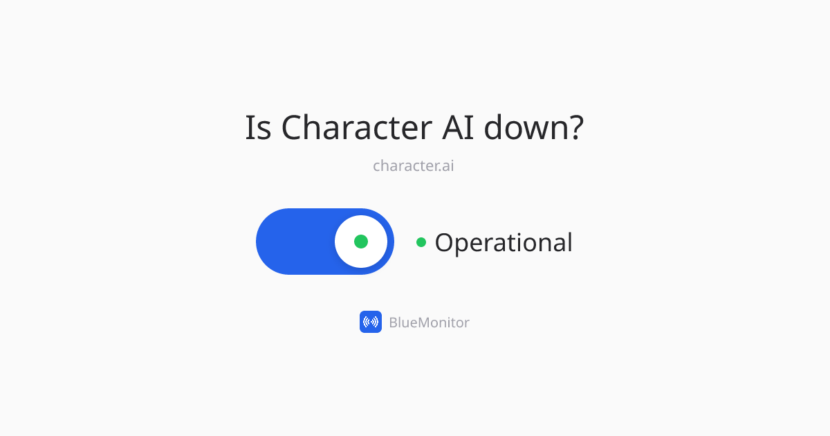Is Character AI Down? — Real-Time Status | BlueMonitor